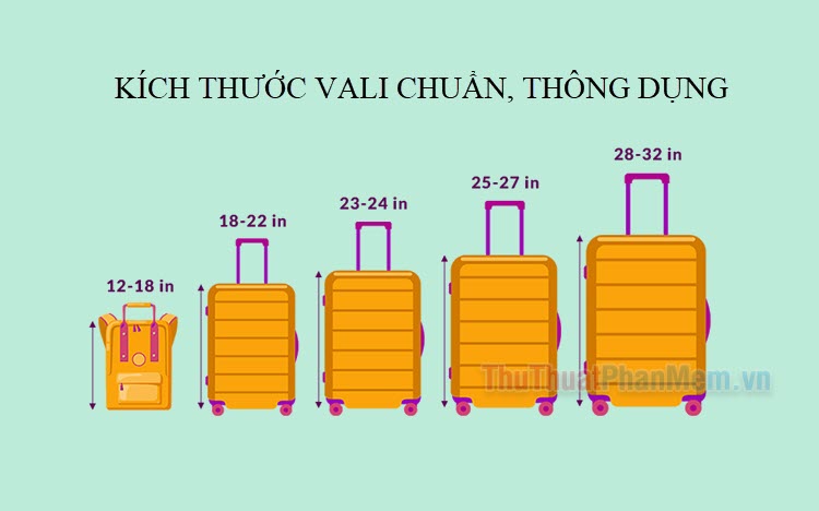 Tìm Hiểu Kích Thước Vali Chuẩn - Bí Quyết Về Size Vali và Thông Tin Cần ...