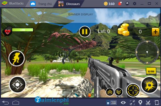 Hướng dẫn chơi trò chơi săn khủng long Dinosaur Hunter trên máy tính