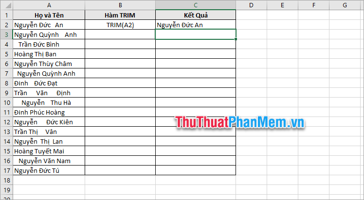 Giải quyết vấn đề khoảng trắng trong Excel - Loại bỏ dấu cách một cách nhanh chóng