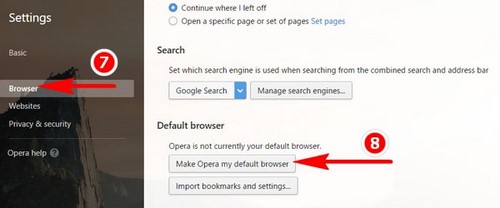 Biến Opera thành trình duyệt chính trên máy tính của bạn