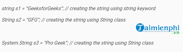 Chuỗi (string) trong C# - Bí mật và Cách tạo nhanh chuỗi!
