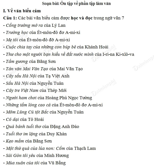 Soạn Văn Ôn Tập Phần Tập Làm Văn Ngữ Văn Lớp 7 Trang 139 Sgk 7 Tập 2