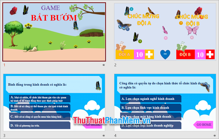 Mẫu PowerPoint trò chơi trắc nghiệm - Sáng tạo và Miễn phí