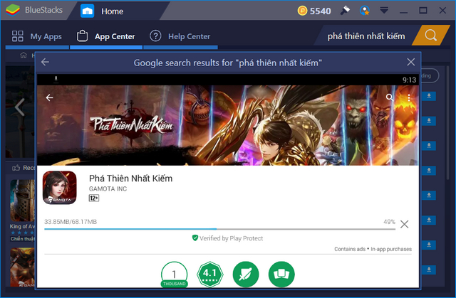 Phương pháp chinh phục Phá Thiên Nhất Kiếm trên máy tính thông qua ứng dụng giả lập android