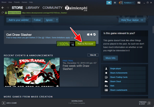 Bí mật nhận game Draw Slasher miễn phí trên Steam, siêu phẩm nhập vai dành cho máy tính cá nhân