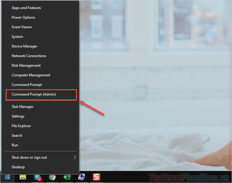 Bí quyết mở Command Prompt với quyền Quản trị trên Win 10