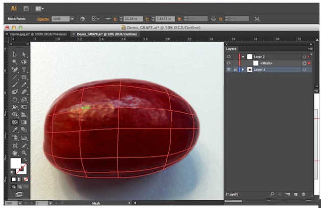 Khám Phá Mesh Tool trong Illustrator
