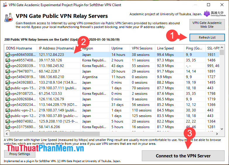 Hướng dẫn cách Đổi Địa chỉ IP với SoftEther VPN Client Manager