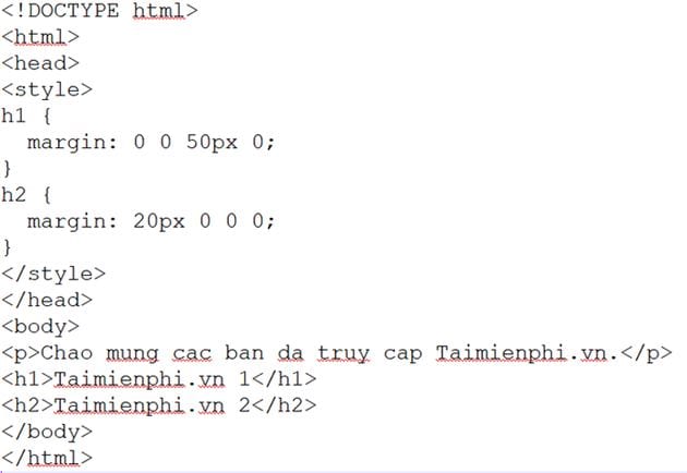 Thuộc Tính Margin trong CSS: Cấu Trúc và Ví Dụ Minh Họa