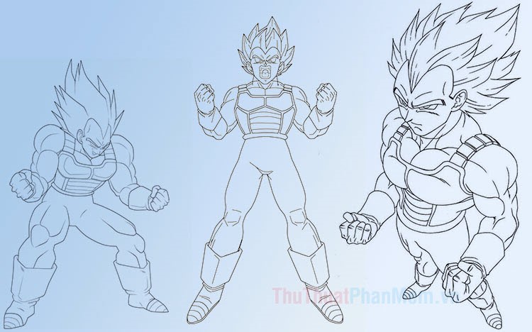 Bức tranh tô màu về Vegeta