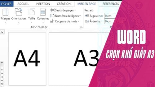 Choose A3 Paper Size in Word 2019, 2016, 2013, 2010, 2007, 2003