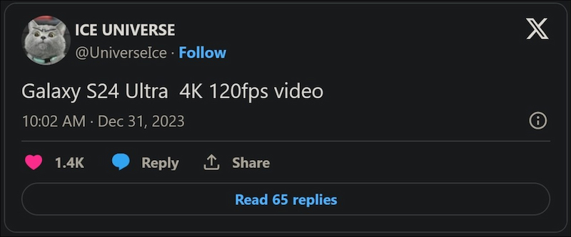 Galaxy S24 Ultra Unveils Enhanced 4K 120fps Video Capture