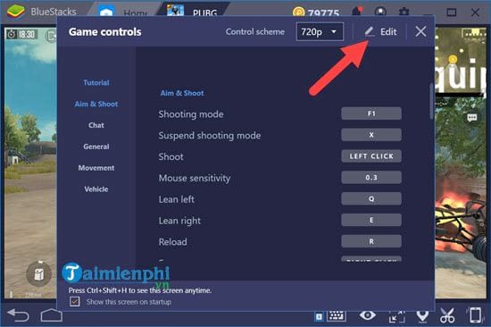 Shortcut Keys for PUBG Mobile on PC