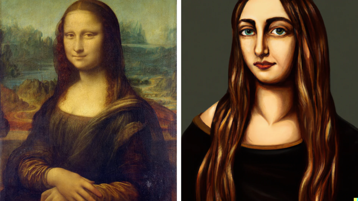 How would Mona Lisa look if drawn by AI in the 21st century?