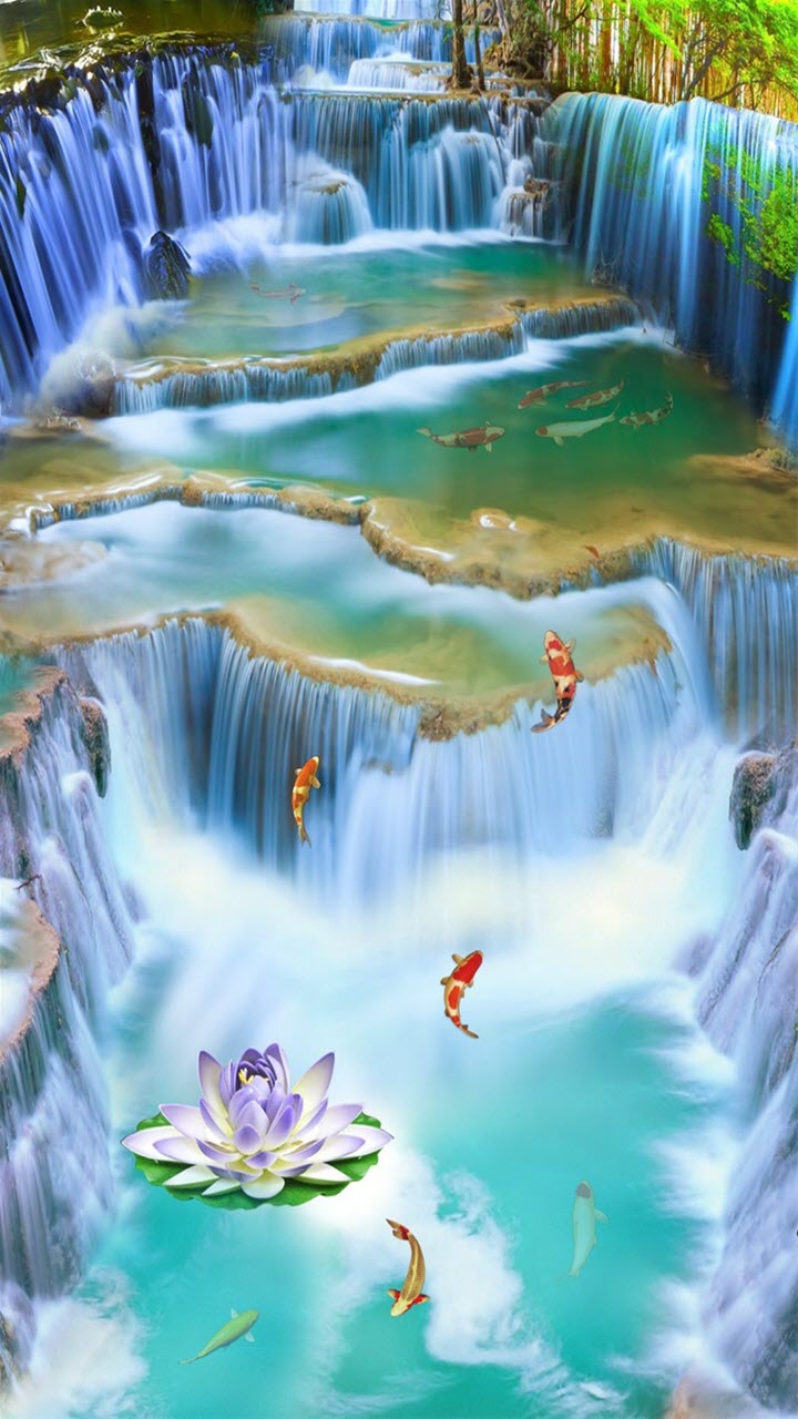 Most Beautiful 3D Waterfall Wallpapers