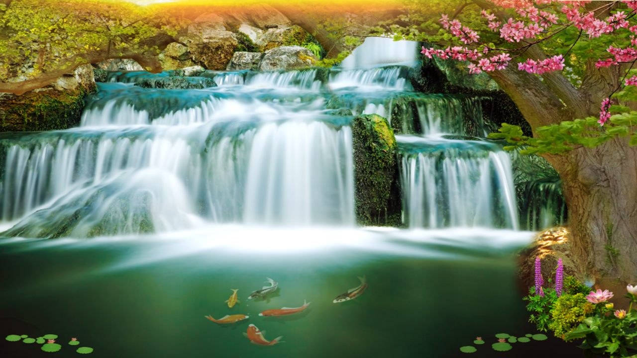 Most Beautiful 3D Waterfall Wallpapers