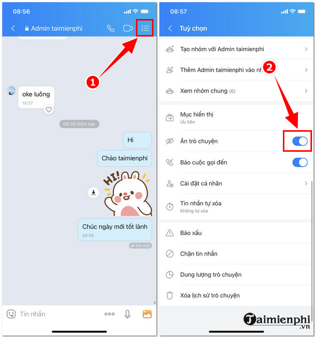 Tips for Concealing Zalo Messages and Chats