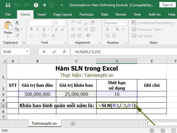Unlocking the Power of SLN in Excel: Syntax and Usage