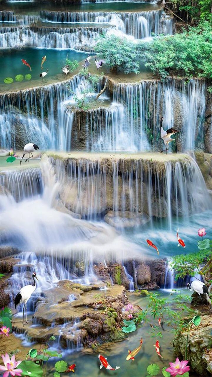 Most Beautiful 3D Waterfall Wallpapers