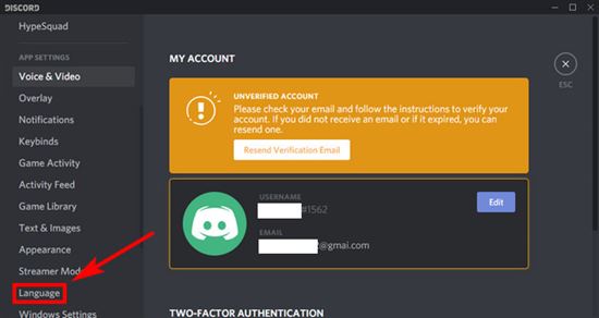 Tips for changing the interface language to Vietnamese on Discord