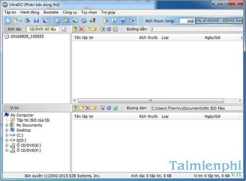 Changing the language to Vietnamese in UltraISO