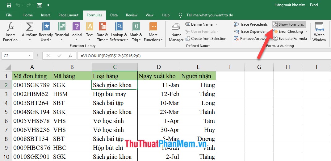 Displaying and Printing Formulas in Excel
