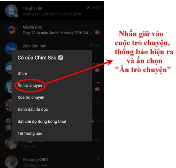 Quickly Conceal Zalo Chats on Phone and Computer