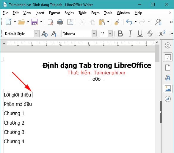 Tab Formatting Techniques in LibreOffice