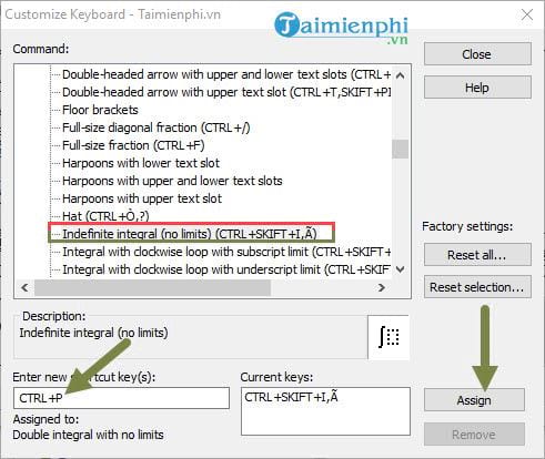 Creating Shortcuts in MathType, Shortcut Symbols in MathType