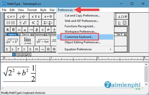 Creating Shortcuts in MathType, Shortcut Symbols in MathType