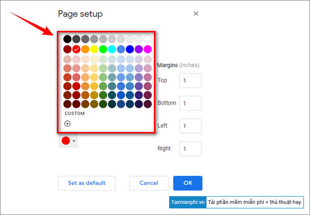 Change background color on Google Docs, Online Google Documents