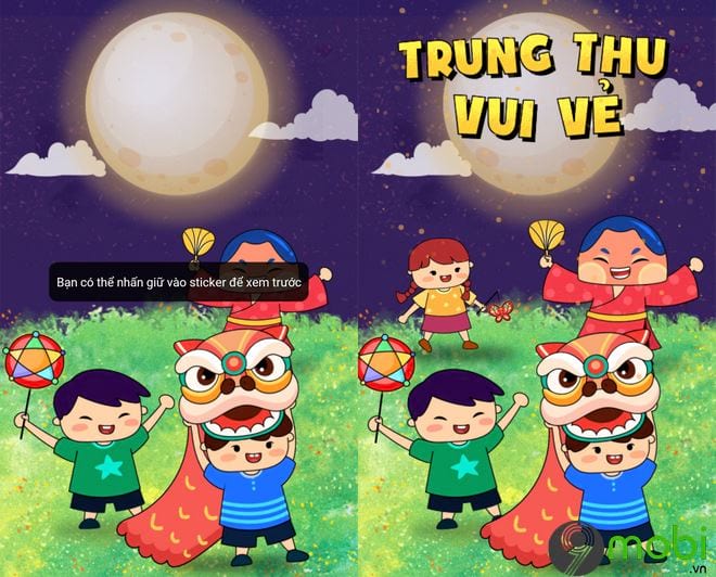 Guide to Sending Mid-Autumn Festival Stickers on Zalo, Sending Festive ...