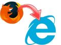 Transform Firefox into IE, change the Firefox browser icon to resemble IE