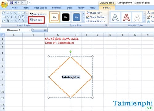 Drawing Shapes in Excel 2010, 2003, 2007, 2016, 2013