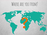 Initiate a conversation by asking, 'Where do you come from?' in English ...