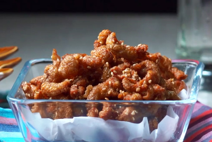 Experience the irresistible crispy and spicy chicken skin that will ...