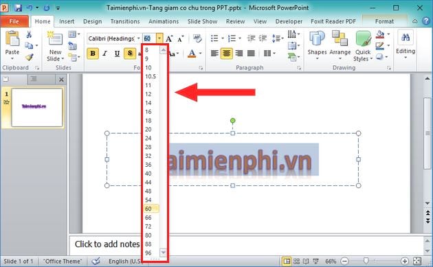 Guide to Adjusting Font Sizes in Powerpoint 2010, 2019, 2016, 2013