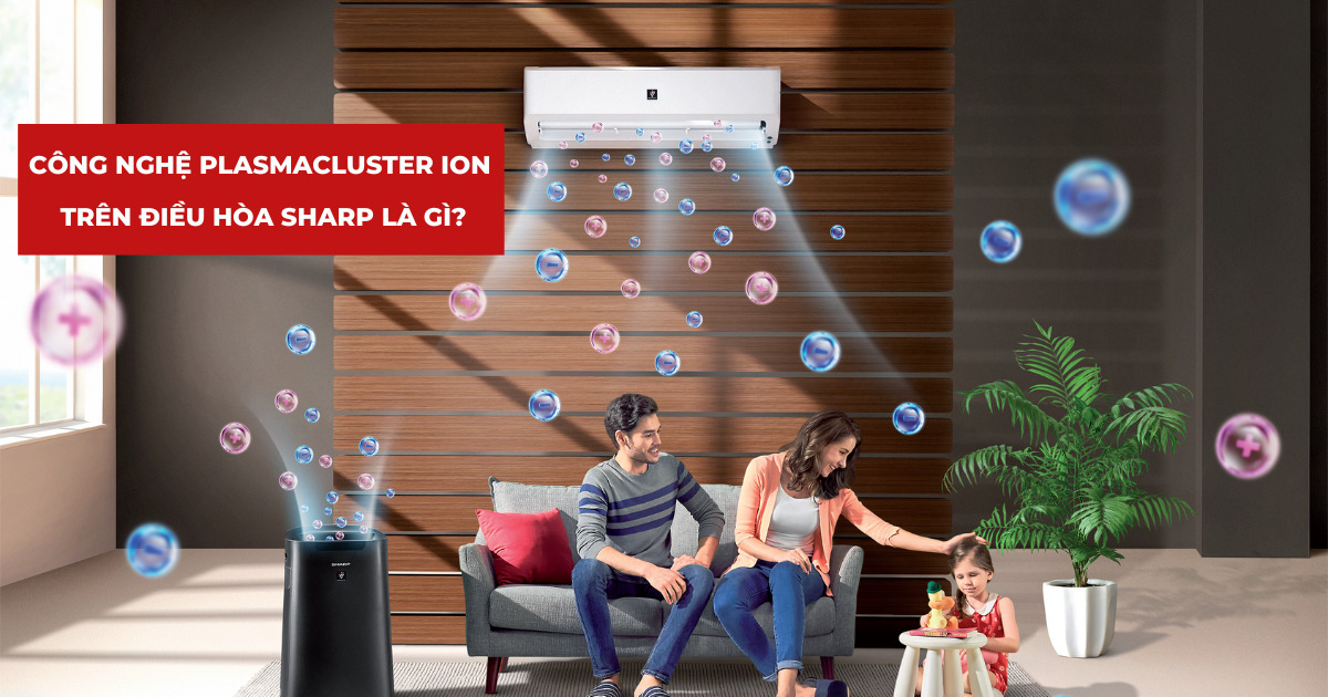 What is Sharp's Plasmacluster Ion technology on air conditioners?