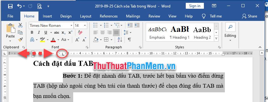 How to Remove Tab in Word
