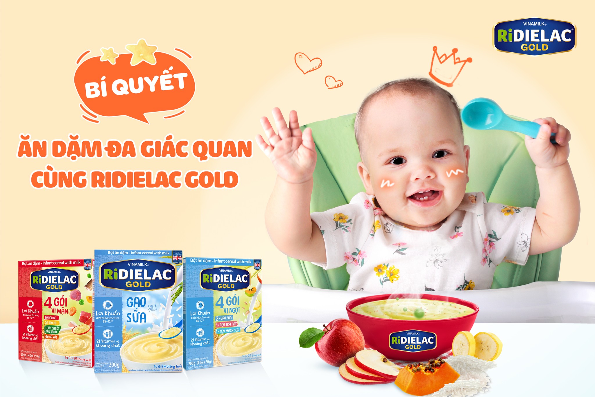 What are the benefits of Ridielac 4 sweet-flavored baby food powder?