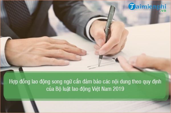 Sample bilingual English - Vietnamese Labor Contract template compliant ...