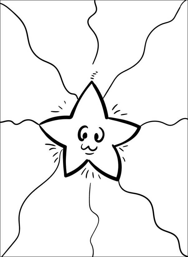 Adorable and Simple Star Coloring Pages for Kids