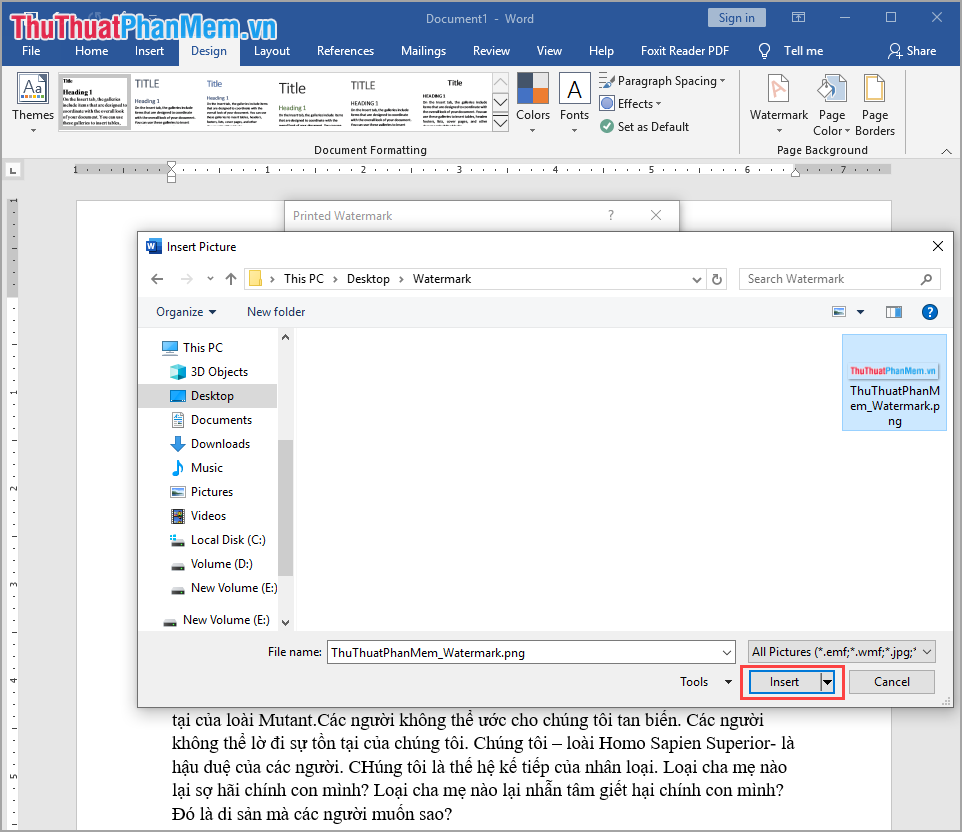 Inserting a Logo in Word