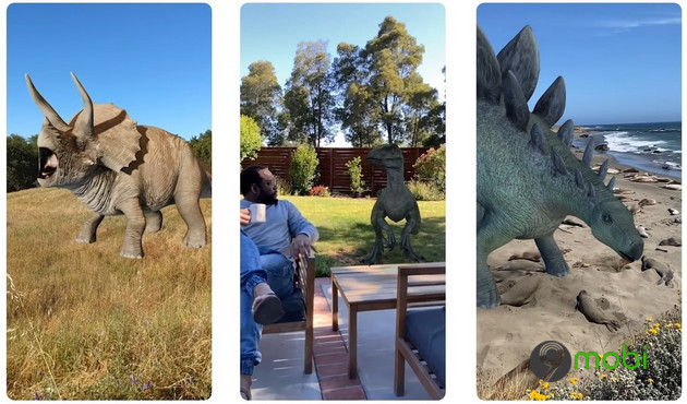 Explore the mesmerizing world of 3D dinosaurs using AR technology on ...