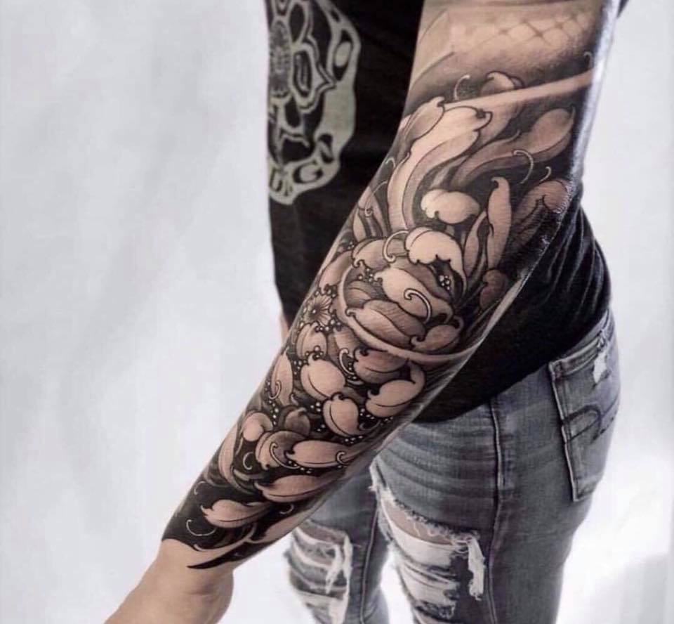 The Most Beautiful Black-Ink Arm Tattoo Designs