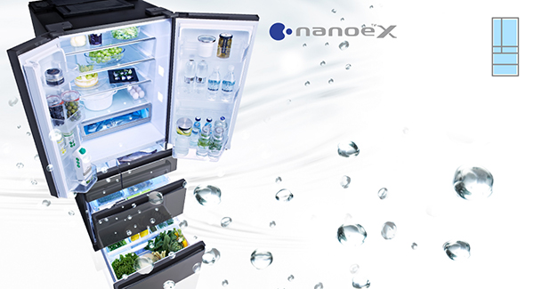 Exclusive NanoeX antibacterial technology on Panasonic refrigerators
