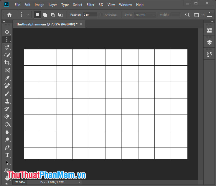 Creating Tables in Photoshop