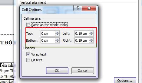 Adjusting Width and Aligning Text in Cells and Tables in Word