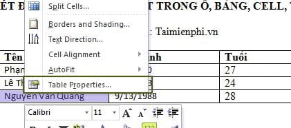 Adjusting Width and Aligning Text in Cells and Tables in Word