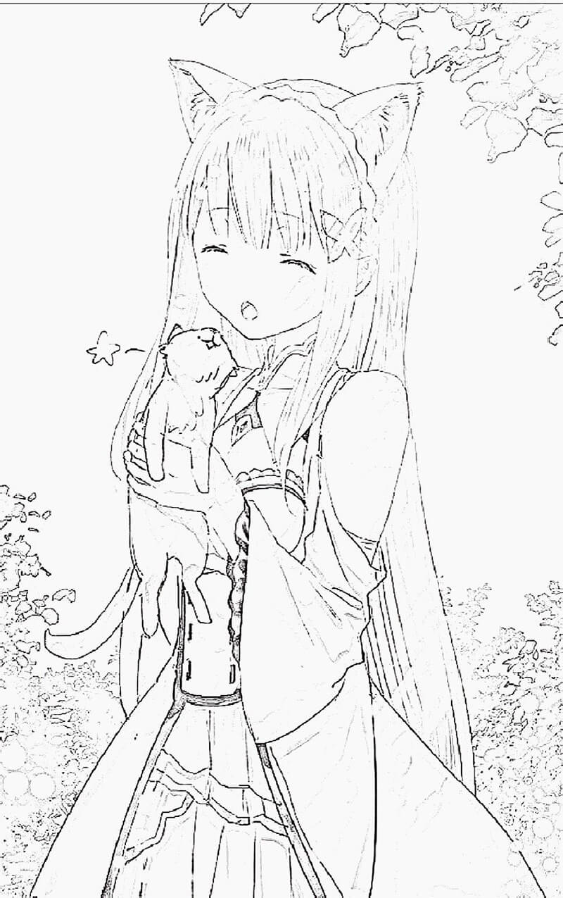 The Most Beautiful Anime Fox Coloring Pages